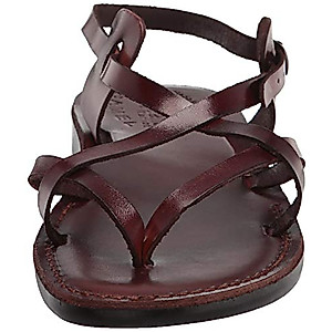 Holy Land Market Unisex Genuine Leather Biblical Sandals - Jesus -Yashua Style III - European 43
