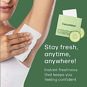 Dew Well - Deodorant Wipes - A Fresh Start When You’re On the Go - Aluminum, Paraben, and Sulfate Free - Rose Scent - 50 Individually Wrapped Wipes