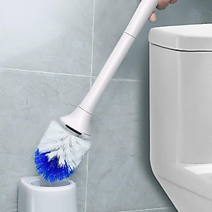 SAAKO Wall Mounted Toilet Brush Plastic with Holder Toilet Cleaner Brush Bathroom Deep Cleaning Toilet Bowl Brush Easy to Install