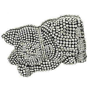 Elegant Evening Bags For Womens Clutches Purse Chain Wallet Handbags Crystal Party Lucky Cat Silver