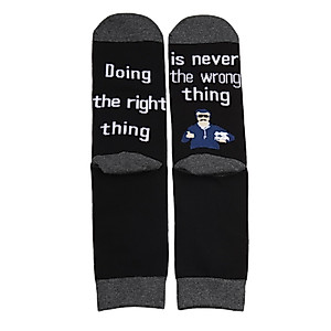 PXTIDY 2 Pairs Ted Coach Sock Tv Show Lover Gift Soccer Fan Motivational Quote Tv Show Lasso Socks (never the wrong S)