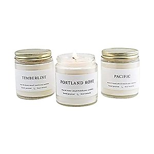 Wax & Wane Northwest Scented Candle Gift Set - 4 Oz Soy Candles Gifts For Women And Men For Home Décor, 25+ Hours Aroma Candle Set, Candles For Gifts Hand Made In The USA From 100% Natural Soy Wax