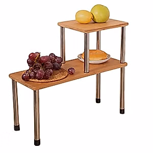 Ollieroo Kitchen Counter Storage Shelf, Bathroom Sink Counter Cabinet Organizer (Rectangle)