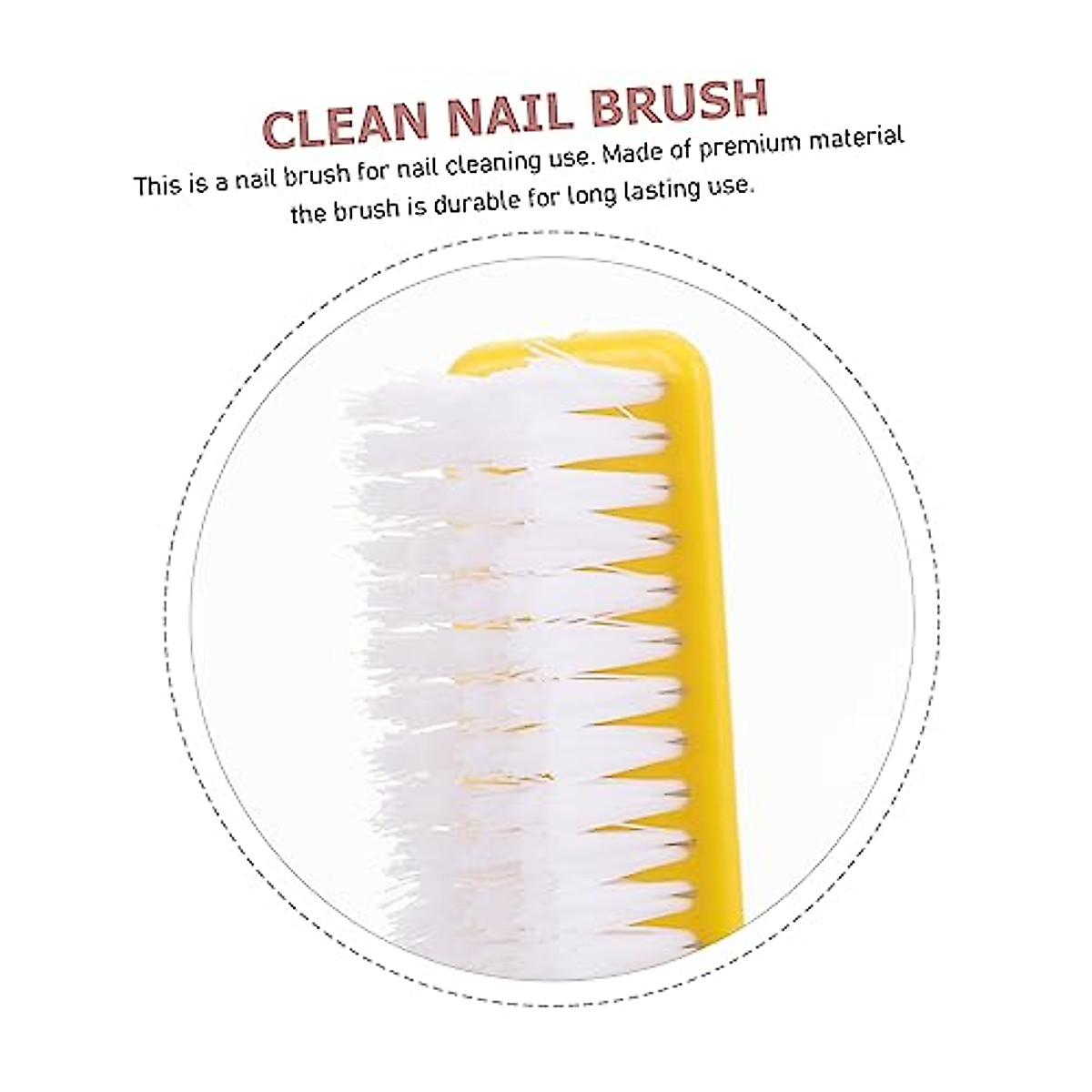 FRCOLOR 4pcs portable brush nails brush Essential nail tool nail cleaner brush nail cleaning kit pinceles para uñas acrilicas Hand Nail Clean long handle nail brush major