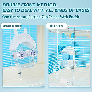 BNOSDM Guinea Pig Water Bottle No Drip Small Animal Water Bottle Feeder No Leak Hanging Water Dispenser for Guinea Pig Hamster Rabbit Bunny Chinchiclla Ferret Hedgehog (Blue 5.07OZ)