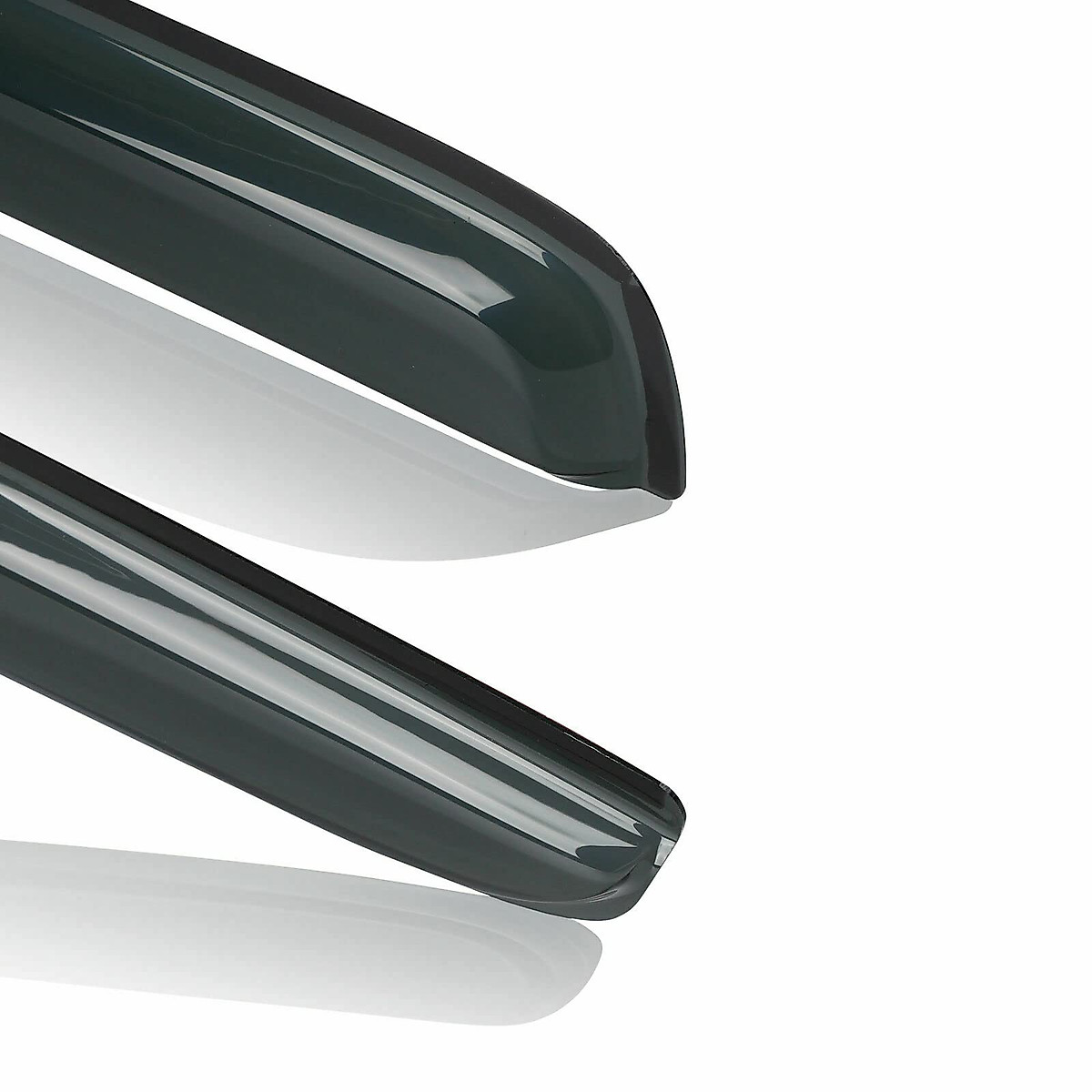 Outside Mount Window Visors Sun Rain Guards Deflectors fit 2009-2014 Ford F-150 SuperCrew 2010-2014 SVT Raptor SuperCrew