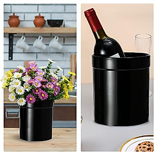 MEIGUI Ceramic Kitchen Utensil Holder, Utensil Crock Large Utensils Holder for Kitchen Decor, Cooking Tool Utensils Caddy for Countertop, Pure Black