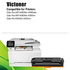 VICTONER 206X 206A Toner Cartridges 4 Pack High Yield (with Chip) Compatible Replacement for HP 206X 206A W2110X W2110A Work for HP Color MFP M283fdw M283cdw M283 Pro M255dw Printer Set Ink (B/C/Y/M)
