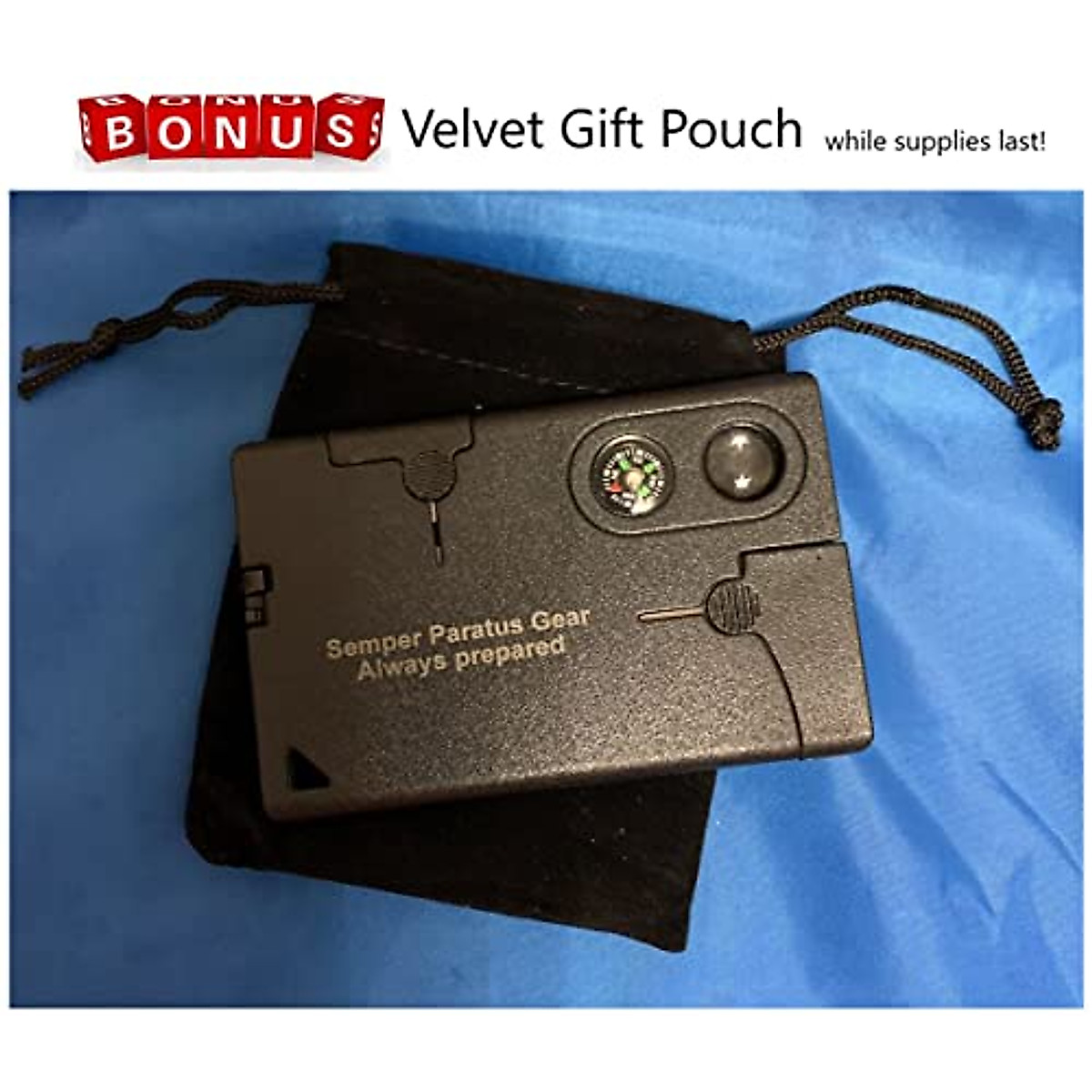 Semper Paratus Gear Gifts for men MultiTools - 10 in 1 Credit Card Pocket Multi Tool for everyday use - Home, Work or Outdoors - Gifts for Men - Holiday Christmas Stocking Stuffers (1 Pack)