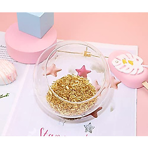 Glass Bugle Beads Penta Angel 1100Pcs /50g Mini Long Tube Seed Beads 2×6mm Small Craft Loose Spacer Beads for Earring Bracelets Necklace Waist Beads Jewelry Making (Gold)