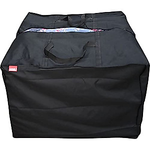 acoveritt Outdoor Square Cushion/Cover Storage Bag, Protective Zippered Storage Bags with Handles, 32''L x 32''W x 24''H Black