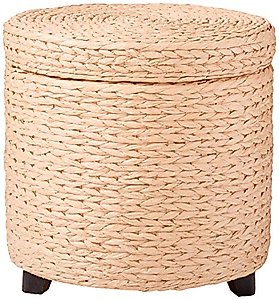 Oriental Furniture Rush Grass Storage Footstool - Natural