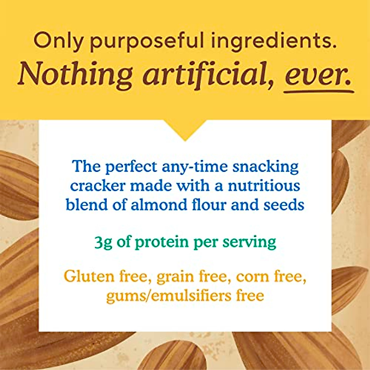 Simple Mills Almond Flour Crackers, Fine Ground Sea Salt Snack Packs - Gluten Free, Vegan, Healthy Snacks, 4.9 Ounce (Pack of 1)