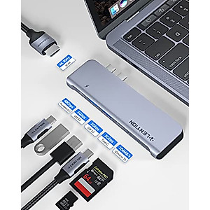 LENTION USB C Hub with 100W PD + 40Gbps USB C Port, 4K HDMI, 2 USB 3.0 and SD/Micro SD Card Reader Compatible 2022-2016 MacBook Pro 13/15/16, New Mac Air, Stable Driver Adapter (CB-CS64, Space Gray)