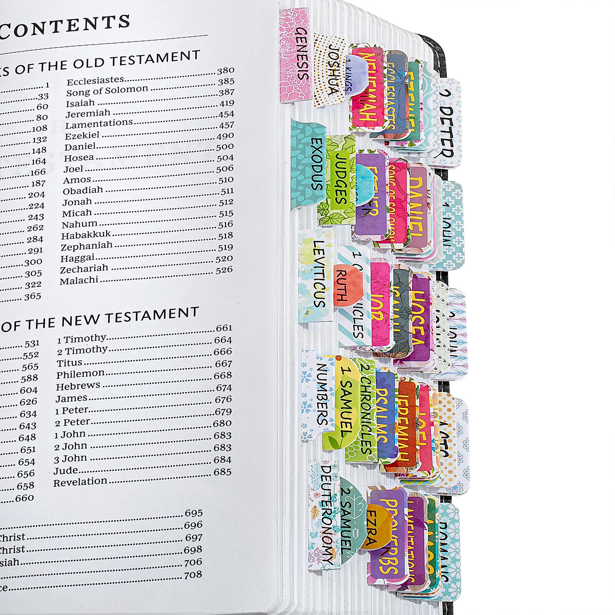 Mr. Pen- Bible Tabs, 3 Different Design, 222 Tabs, Bible Journaling Supplies, Bible Tabs Old and New Testament, Bible Tabs for Women, Bible Book Tabs, Bible Study Supplies, Tabs for Bible