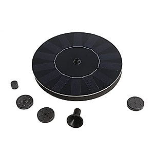 BESPORTBLE Fountain Pond Different Professional Fontain Pump, for Garden Park Pump Tank, Pond, Black Floating Solar and Pool Bird Water W Bath, Round Fish with Nozzles Decoration Waterfall