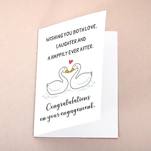 Engagement Card, Engagement Cards for Couples, Greeting Card Gifts for Newly Engaged Couples, Engagement Gifts for Couples Newly Engaged, Bridal Shower Card, Engagement Party Gifts, Happy Engagement