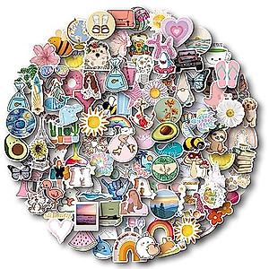 AOWDIAO Cute Sticker Packs, 300 Pcs Aesthetic Vinyl Stickers for Water Bottles, Laptop, Waterproof Stickers for Teens Adults Kids