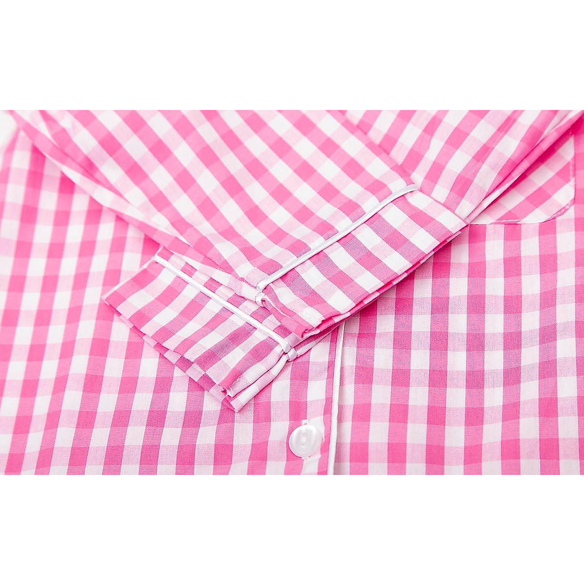 Mud Kingdom Baby Pajamas for Girls Boys Kids Clothes Sets Button Down Lattice 100% Cotton Sleepwear Pink 2T