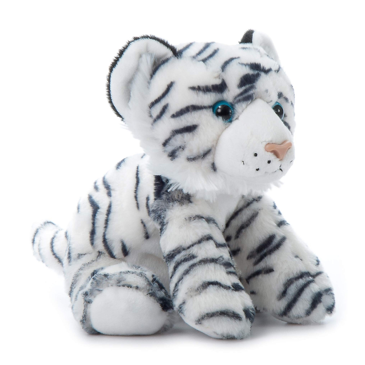 The Petting Zoo Tiger Stuffed Animal, Gifts for Kids, Wild Onez Zoo Animals, White Tiger Plush Toy 9 inches