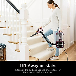 SHARK CU530 Navigator Lift-Away Upright Vacuum with Self-Cleaning Brushroll, Red (Renewed)