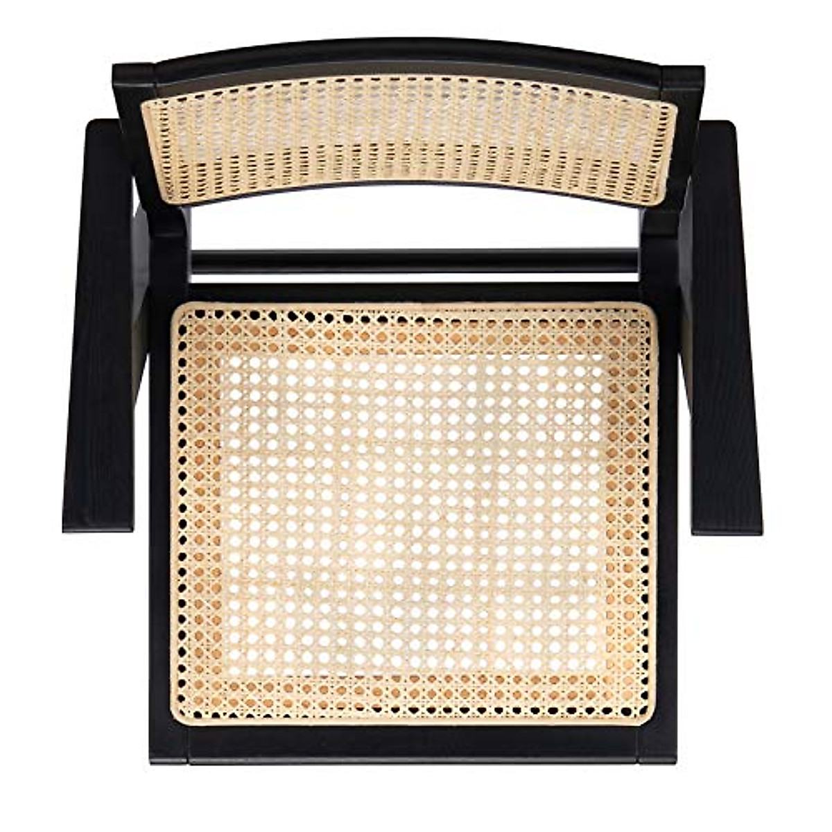 Safavieh Couture Home Collection Hattie Black/Natural French Cane Living Room Dining Arm Chair (Set of 2) SFV4115A-SET2