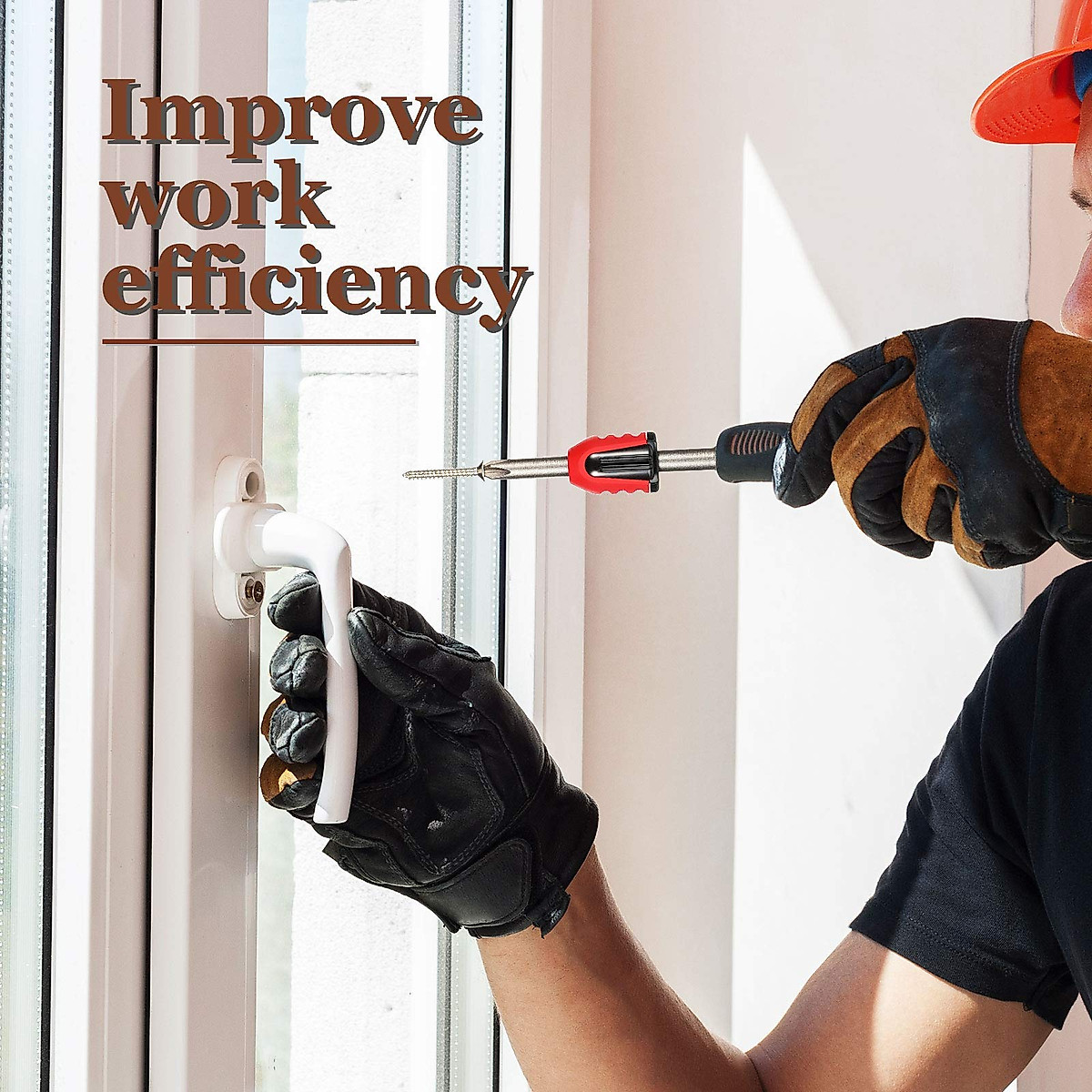 Magnetic Screw Holder Rings, 1/4 Inch/ 6.35 mm Screwdriver Driver Bits Magnetizer for Electric Drill and Hand Tools, Red (5 Pieces)