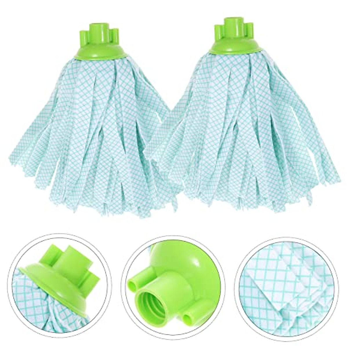 Hemoton 2pcs Mop Replacement Head Commercial Mop Microfiber Mop Sponge Mop Floor Cleaning Tool Mop Head Refill Cotton Floor Cleaning Practical Mop Cloth Mop Head Replacement Wipe The Floor