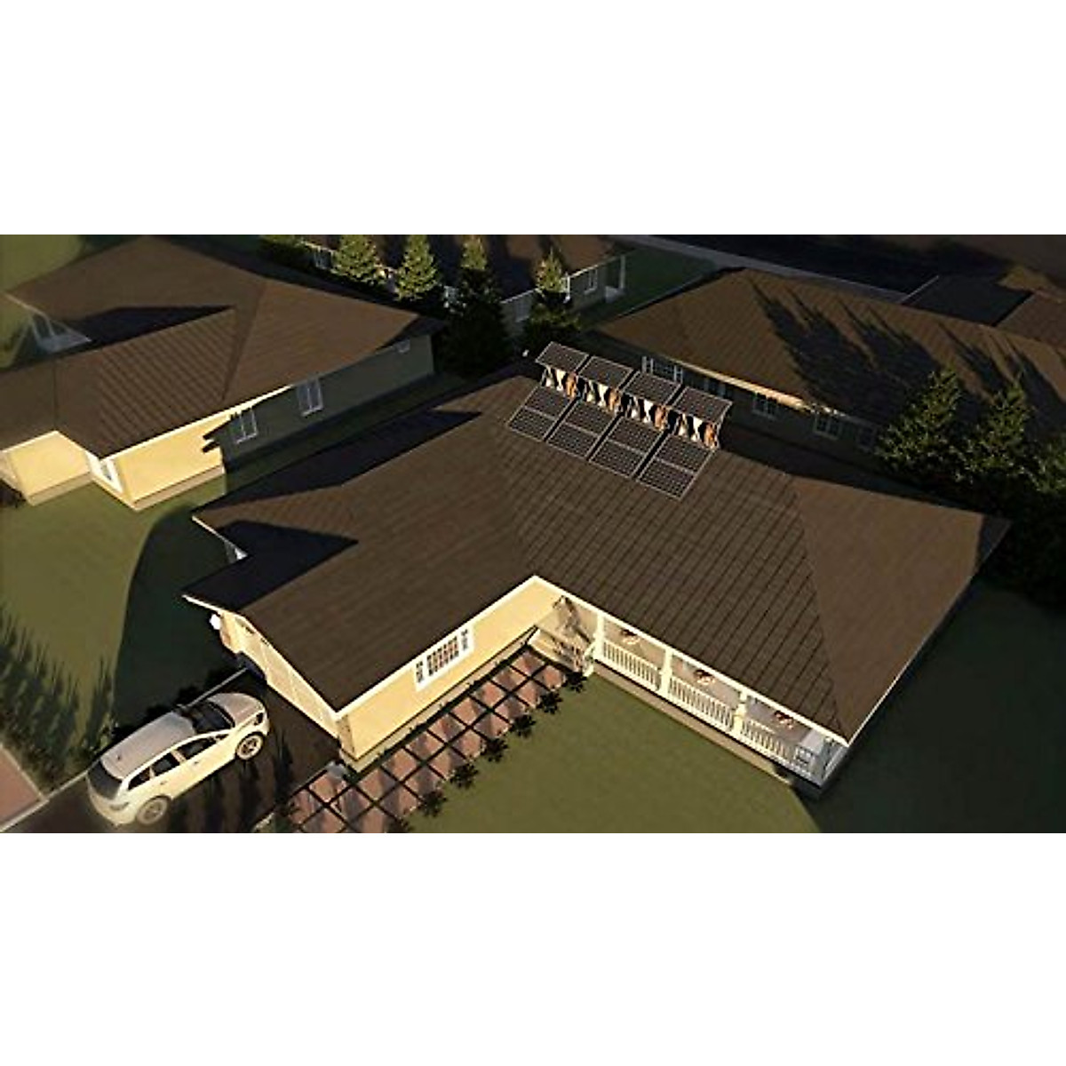 My SolarMill A 1 KW Wind & Solar Hybrid | Home or Commercial Renewable Power System Kit (red white and blue)