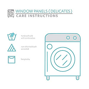 Lush Decor Rosalie Farmhouse Window Curtains Rustic Style Panel Set for Living, Dining Room Bedroom (Pair), 54"W x 108"L, Ivory