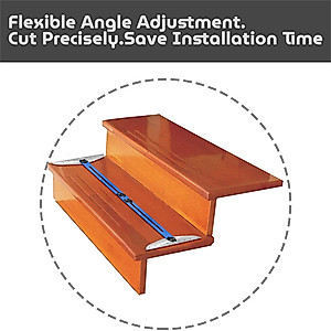 RUNAAJA Stair Tread Template Tool Stair Tread Gauge Stair Tread Jig Stair Gauge Treads Step Riser Kit Spiral Staircase Kit for Stair Stringer Risers Layout