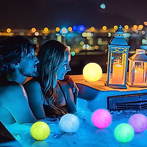 12 Packs Floating Pool Lights with 3 Remotes, 3 Inch Moon Pool Floating Ball Lights LED Glow in The Dark Waterproof Hot Tub Night Light Pool Accessories for Inground Pool Fountain Garden Party Decor