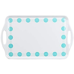 Reston Lloyd Rectangular Melamine Serving/Ottoman Tray, South Beach