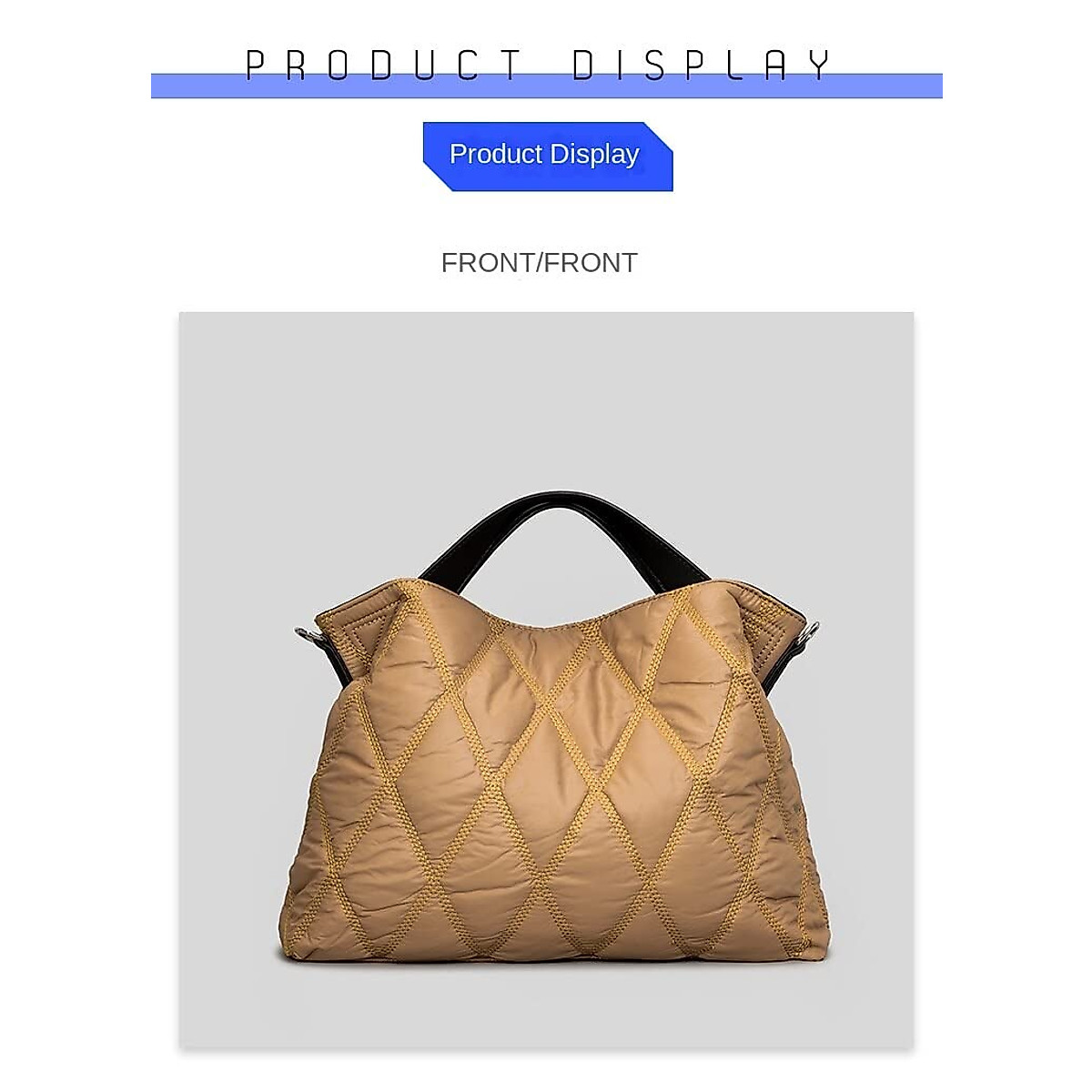 HACODAN Puffer Tote Bag Quilted Crossbody Bag for Women Trendy Puffy Purse Messenger Handbags Down Padded Shoulder Bag (red)