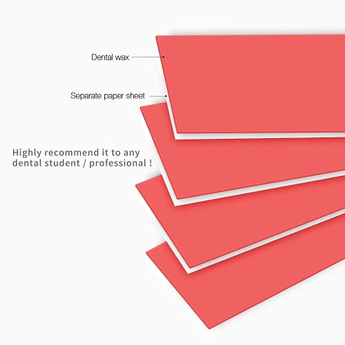 17Pcs Red Dental Wax Sheets, Base Plate Wax for Dentist, 1.3/2mm Thickness Casting Modeling Wax Sheets Supply for Modelling/Filling Oral Care,Denture Lab Equipment (250g)