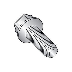 Small Parts 1008RW188 18-8 Stainless Steel Thread Rolling Screw for Metal, Passivated Finish, Hex Washer Head, #10-24 Thread Size, 1/2" Length (Pack of 25)