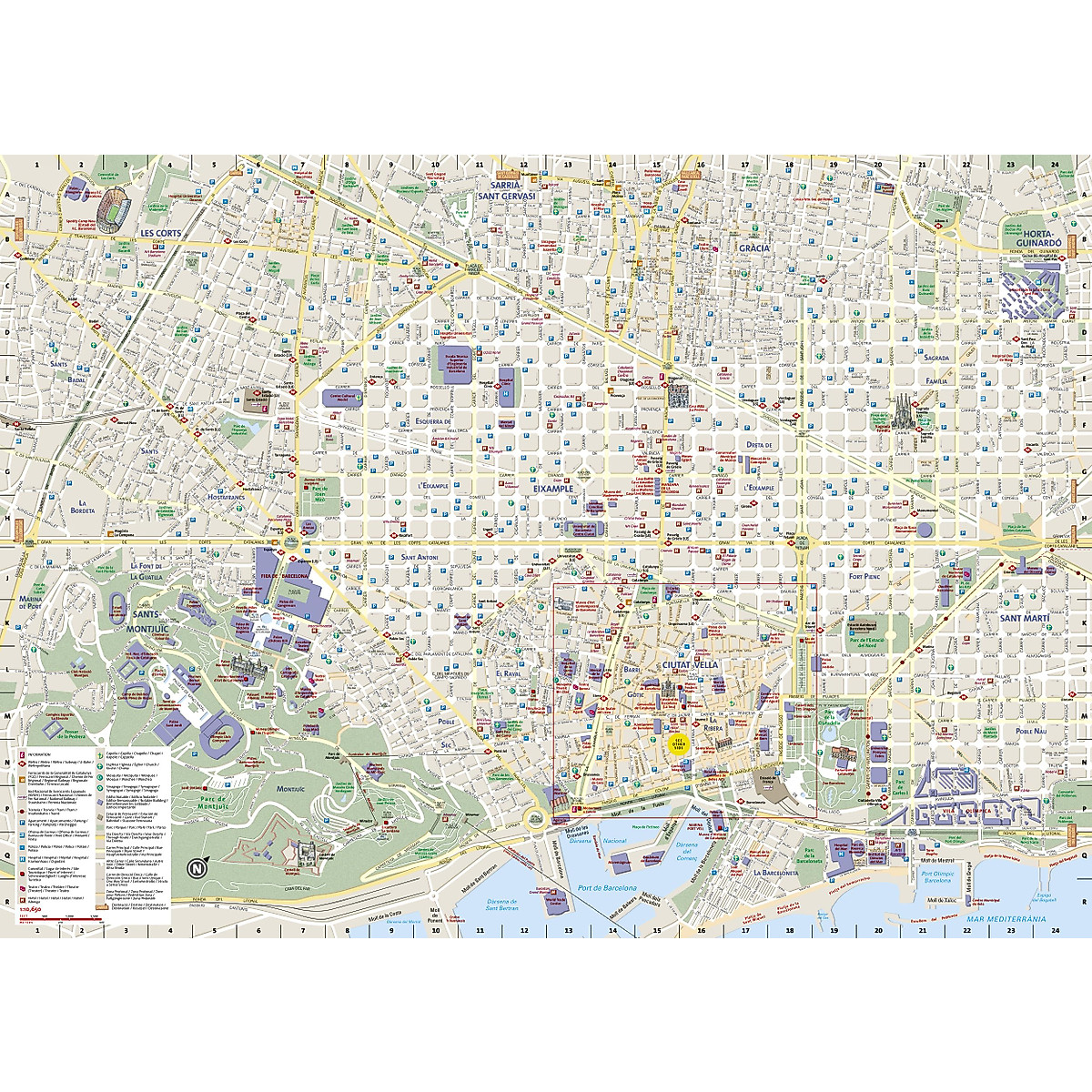 Barcelona Map (National Geographic Destination City Map)