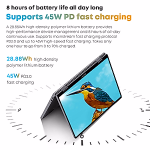 CHUWI 2023 MiniBook X Touchscreen 2-in-1 Laptop, 12GB RAM 512GB ROM, Intel Celeron N5100, 10.51" Windows 11 Convertible Laptops, 1TB SSD Expand, 1920x1200, Backlit Keyboard, WiFi 6, BT5.2, Webcam