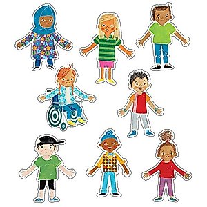 Carson Dellosa All are Welcome 36-Piece Student Diversity Cutouts, 36 Diverse Students Cutouts for Bulletin Board and Diverse Classroom Décor, Inclusive Cutouts for Classroom