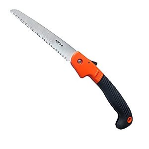 Edward Tools 7” Folding Saw - Heavy Duty Harden Triple Razor Tooth Steel - Hand Saw for Camping, Pruning, Backpacking, Survival, Outdoors, Gardening, Trees - Foldable Safety Sheath