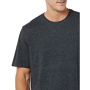 Amazon Essentials Men's Regular-Fit Short-Sleeve Crewneck T-Shirt, Pack of 2, Black/Charcoal Heather, X-Large