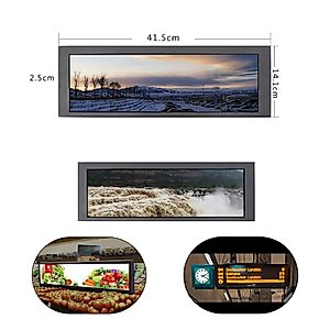 VSDISPLAY 14.9inch 1280x390 LCD Monitor VS149ZJ01,which with Screen LTA149B780F and HD-MI DVI VGA Input Controller Board M.NT68676.2A, as a bar Display Monitor/Advertising Screen Monitor