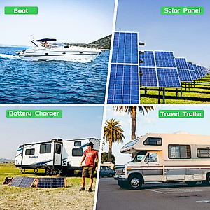 Bateria Power Solar to XT60 Charge Extension Cable, 12AWG 15Ft Solar Connector to XT60 Adapter Cable for Solar Panel to Portable Power Station Solar Generator LiFePO4 Battery RV