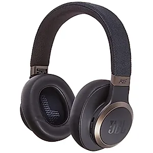 JBL Live 650BTNC, Black - Wireless Over-Ear Bluetooth Headphones - Up to 20 Hours of Noise-Cancelling Streaming - Includes Multi-Point Connection & Voice Assistant (Renewed)