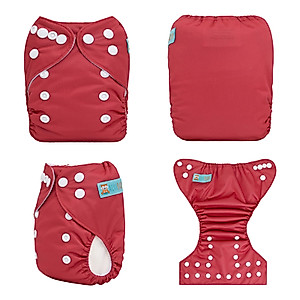 ALVABABY Baby Pocket Newborn for Less Than 12pounds Baby Snaps Cloth Diapers Nappy 6pcs with 12 Inserts 6SVB05