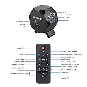 Star Projector for Indoor, Aurora Sky Projector for Bedroom, Dicsco Lamp for Party, Bar, Birthday Party