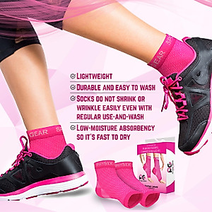 Physix Gear Sport Plantar Fasciitis Socks with Arch Support for Men & Women - Ankle Compression Sleeve, Toeless Compression Socks Foot Pain Relief, Ankle Swelling - Better than Night Splint, Pink XXL