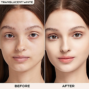 MISTINE Translucent Loose Setting Powder, Lightweight & Breathable Talc Free Translucent Powder, Brightens Skin,Blur Setting Powder, Semi-Matte Finish, Translucent White, 0.28 Oz