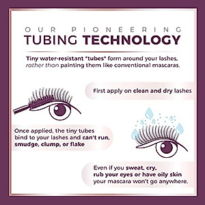 Blinc Amplified Tubing Mascara, Ultra-Longwearing Washable Mascara, Soft-Glam Volumizing, Lengthening and Defining Mascara, Gluten-Free and Cruelty-Free, Black, 9mL / 0.30 Fl. OZ
