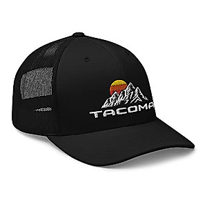 Embroidered, Multi-Color Options, The City of Tacoma Trucker Cap. Tacoma Washington. Retro Vintage Hat. Tacoma Trucker Hat, Black